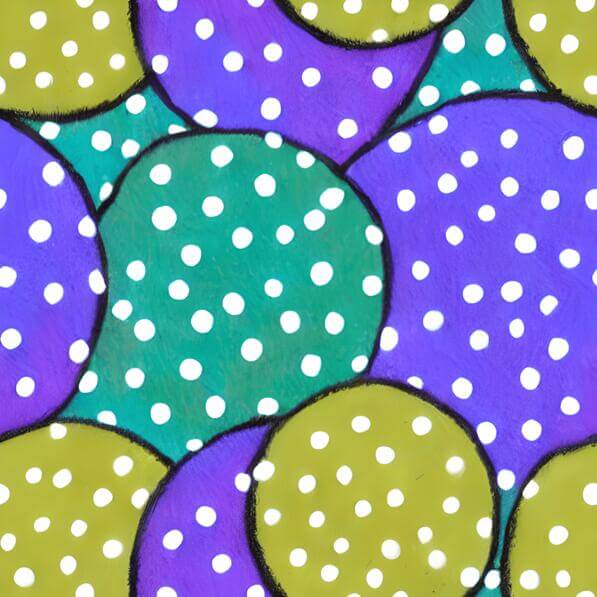 Download Colorful Polka Dot Painting in Shades of Purple, Green, and ...
