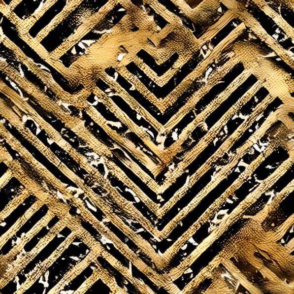 Download Abstract Gold Labyrinth with Black Squares and Triangles ...