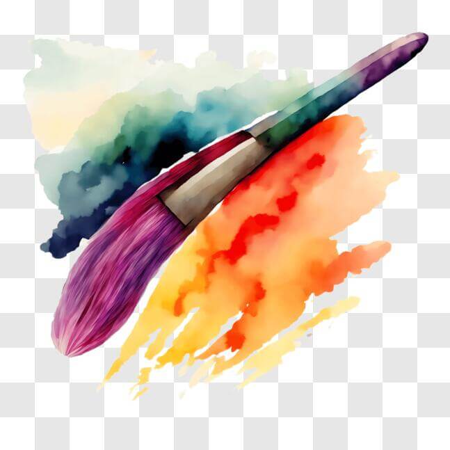 Download Colorful Paint Splatters with Watercolor Brush PNGs Online ...