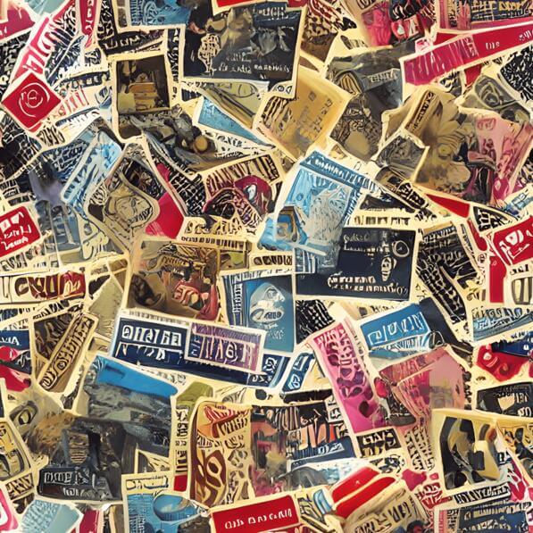 Download Collage of Vintage and New Postage Stamps Patterns Online ...