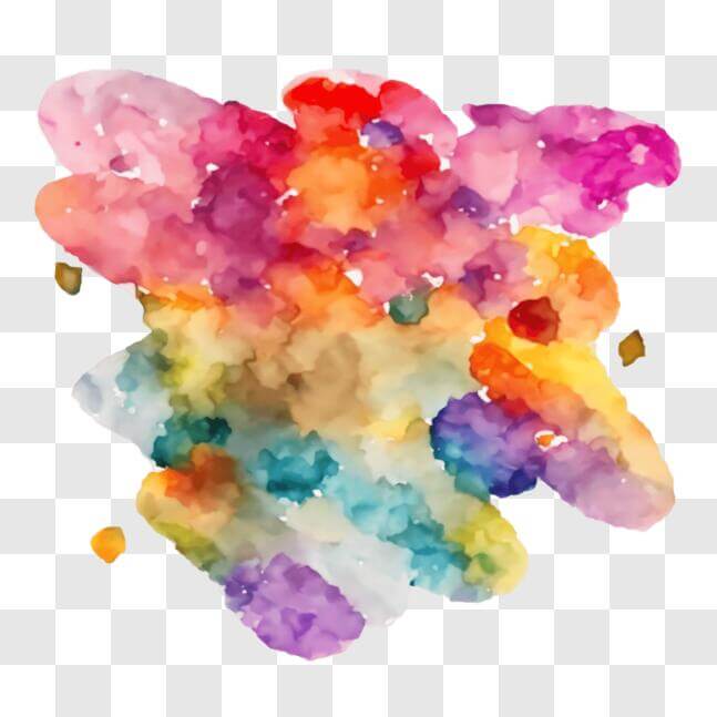 Download Colorful Abstract Watercolor Splashes Painting PNGs Online ...