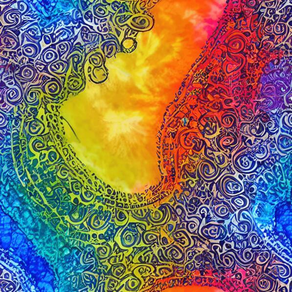 Download Colorful Abstract Painting with Swirling Patterns and Colors ...