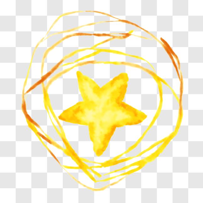 Download Yellow Star - Abstract Symbol of Positive Energy and ...