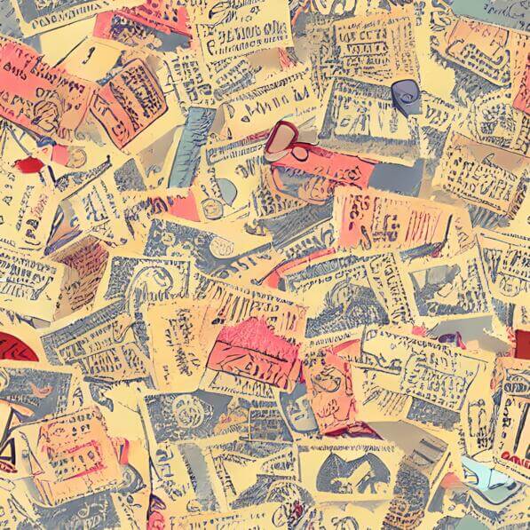 Download Collage of Postage Stamps and Mail Items Patterns Online ...