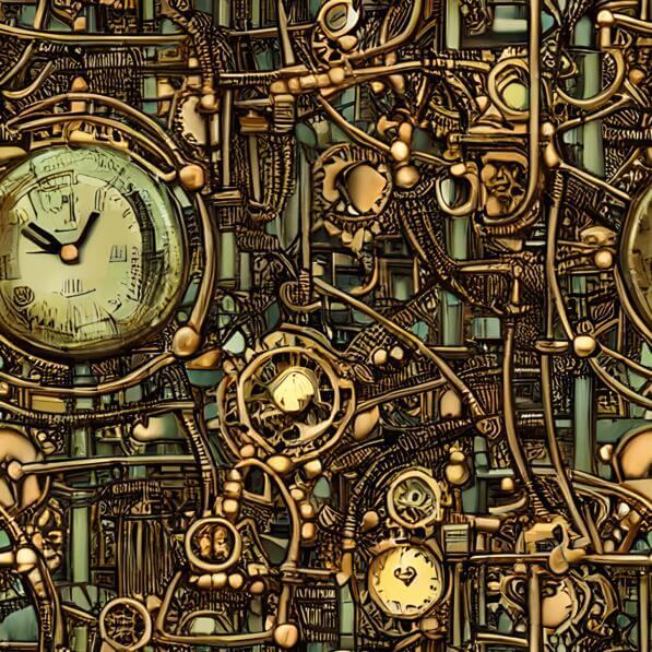 Download Intricate Clocks and Gears Pattern Artwork Patterns Online ...