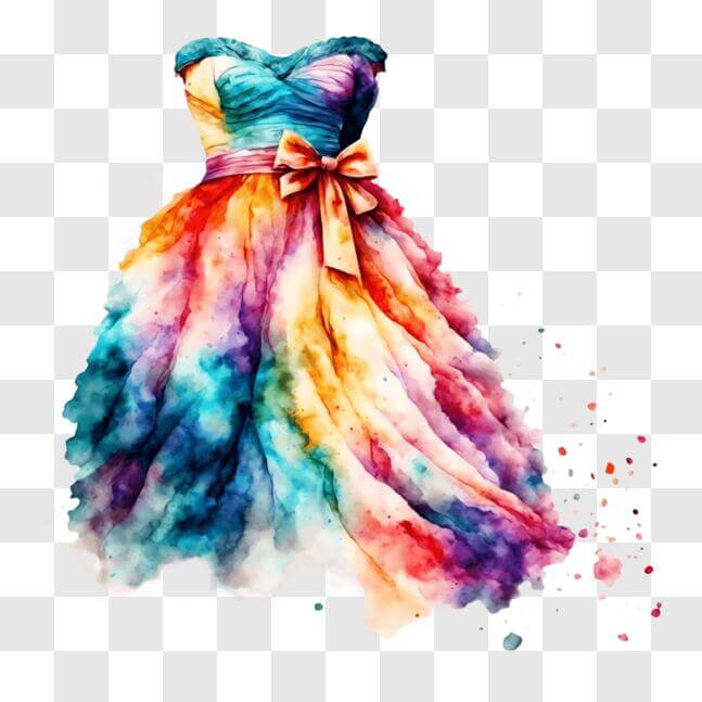 Download Colorful Floating Dress in the Air PNGs Online - Creative Fabrica