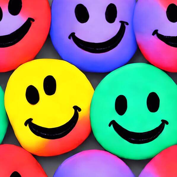 Download Colorful Smiley Faces in Various Shapes and Sizes Patterns ...