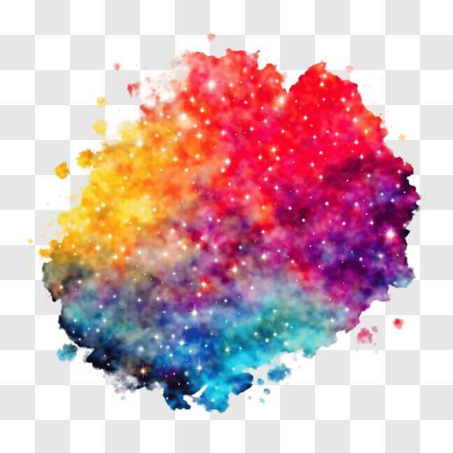 Download Abstract Colorful Paint Splatter on Black Background PNGs ...
