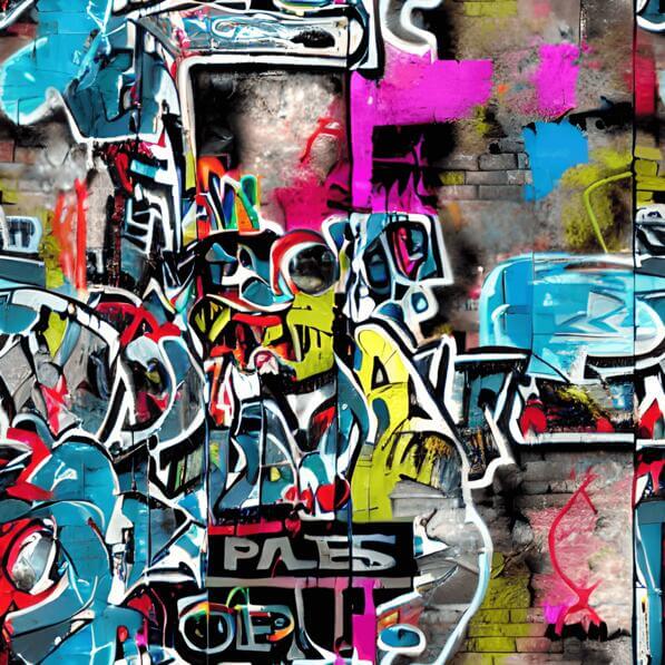 Download Colorful Graffiti Wall with Man Sitting Patterns Online ...