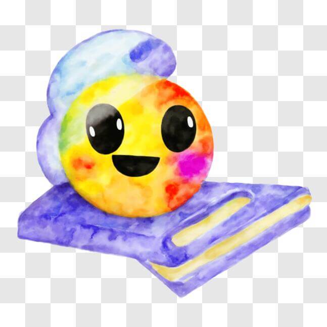 Download Colorful Emoticon on Children's Book PNGs Online - Creative ...