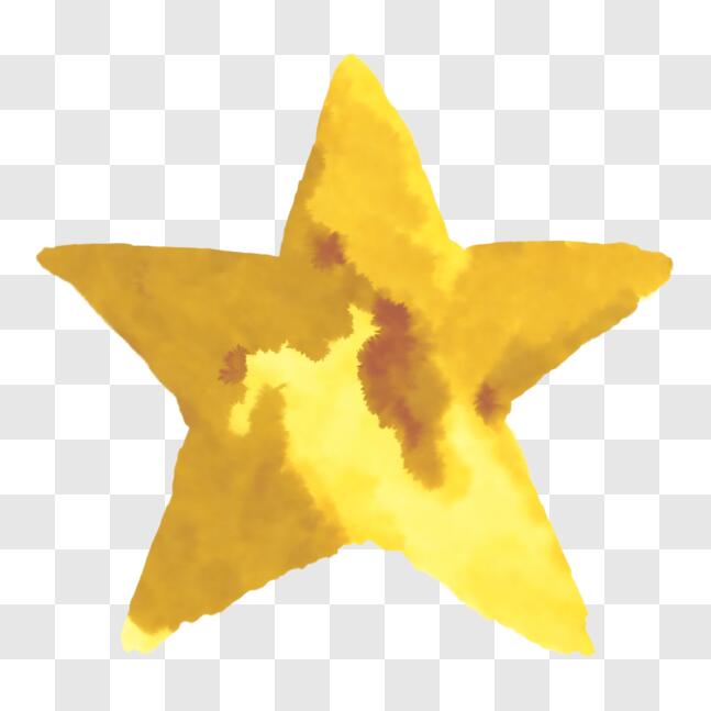 Download Yellow Watercolor Star PNGs Online - Creative Fabrica