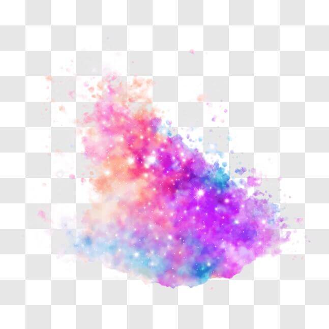 Download Colorful Watercolor Splash with Stars Background PNGs Online ...