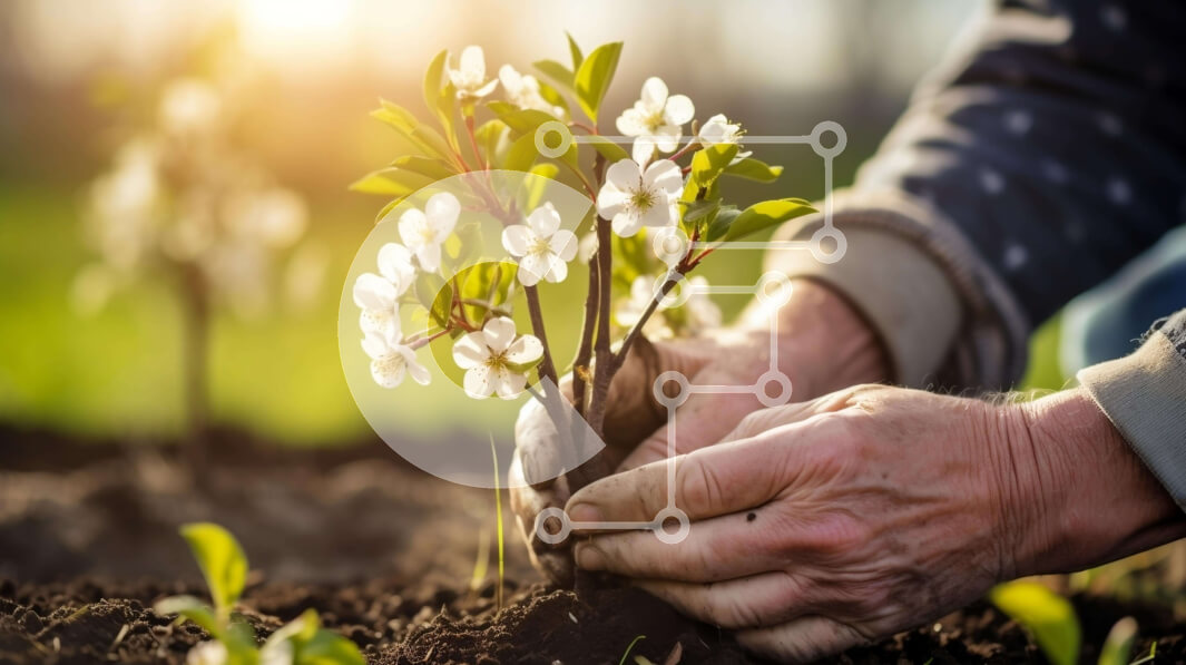 Paixão pela jardinagem: Plantando flores banco de imagens | Creative ...