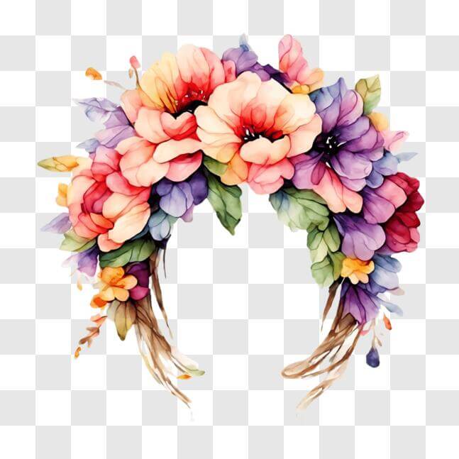 Download Colorful Flower Crown for Women PNGs Online - Creative Fabrica