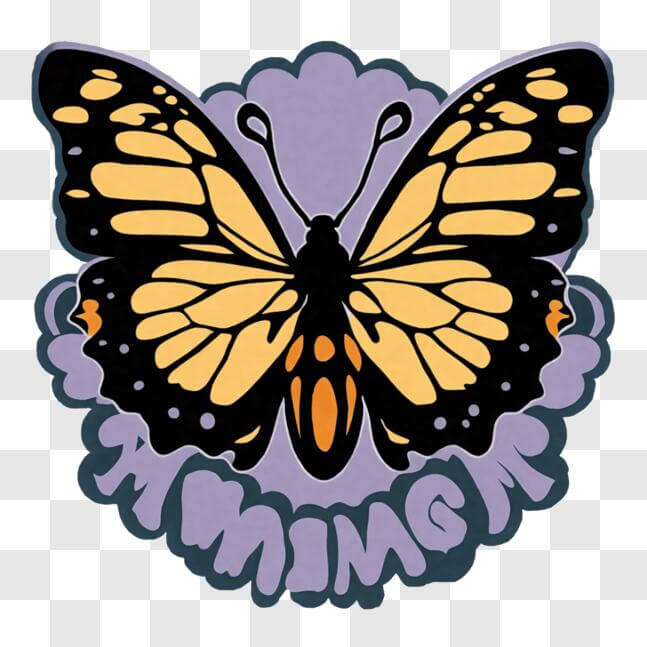 Download Butterfly with Text and Mirroring Butterflies PNGs Online ...