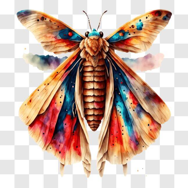 Download Colorful Moth with Brightly Colored Wings PNGs Online ...