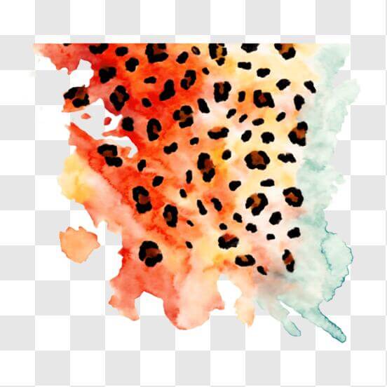 Download Abstract Cheetah Watercolor Painting PNG Online - Creative Fabrica
