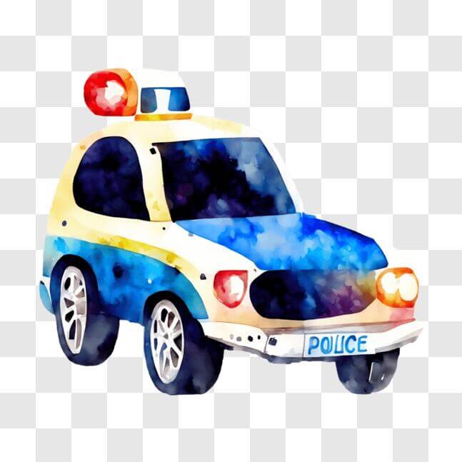 Download Colorful Police Car Art Installation PNGs Online - Creative ...