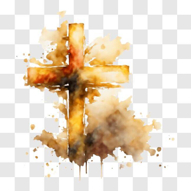 Download Paint Splatter Cross - Symbol of Christian Faith PNGs Online ...