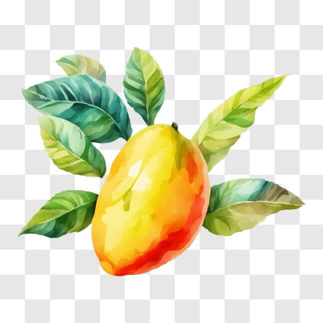Download Abstract Yellow Mango Painting on Black Background PNGs Online ...