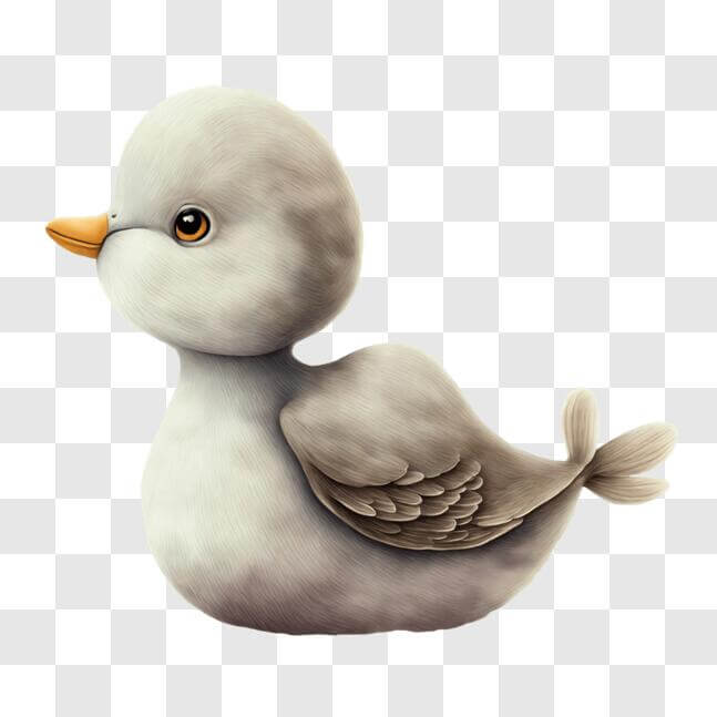 Download White Duck lying on its side with head tilted downwards PNGs ...