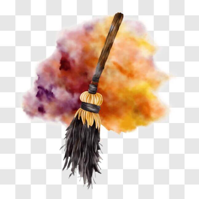 Download Colorful Broom Wand for Magic Spells and Decorations PNGs ...