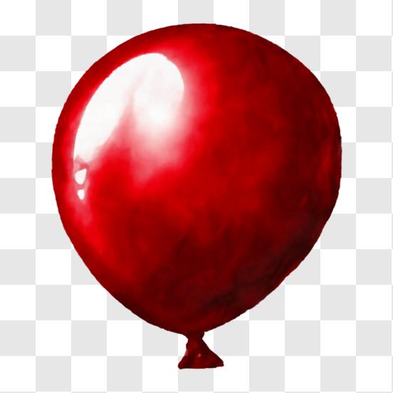 Download Red Balloon Floating in the Air with White Clouds PNGs Online - Creative Fabrica