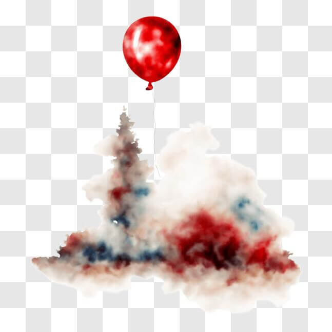 Download Red Balloon Flying over London, United Kingdom PNGs Online ...
