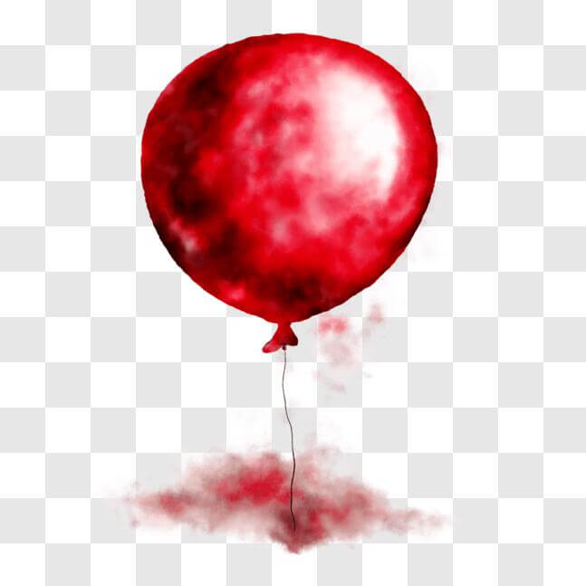 Download Red Balloon Floating in the Air with White Smoke PNGs Online ...