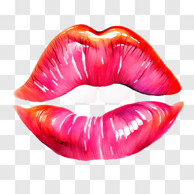 Télécharger Lèvres rouges sur fond noir PNGs En Ligne - Creative Fabrica