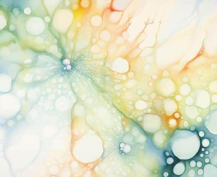 Download Colorful Abstract Painting with Floating Bubbles Backgrounds ...