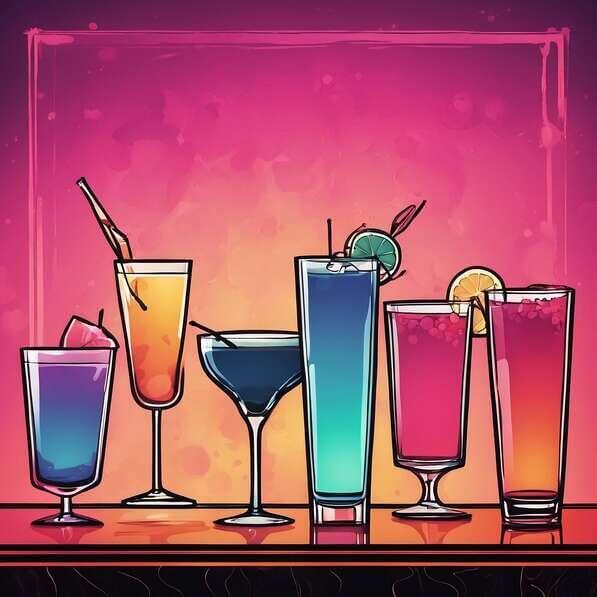 Download Bar with Various Drinks Backgrounds Online - Creative Fabrica