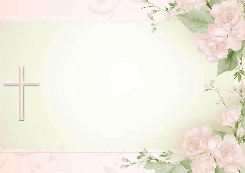 Download Religious Background with Cross and Pink Flowers Backgrounds ...
