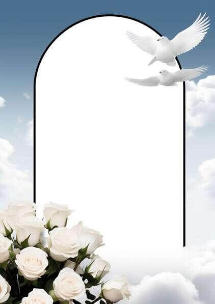 Download Tombstone Frame with White Roses and Doves Backgrounds Online ...