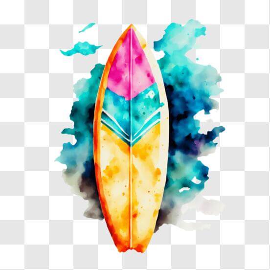 Download Vibrant Surfboard on a Tropical Beach PNG Online - Creative ...