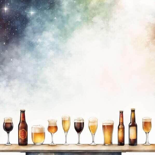 Download Table with different types of beer and beverages Backgrounds ...