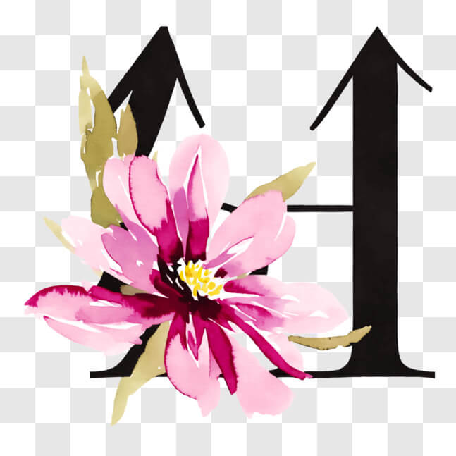 Download Pink Flower Arrow - Symbol of Alphabet PNGs Online - Creative ...