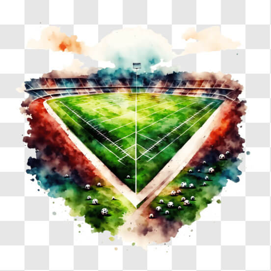 Download Colorful Abstract Soccer Field Painting PNGs Online - Creative ...