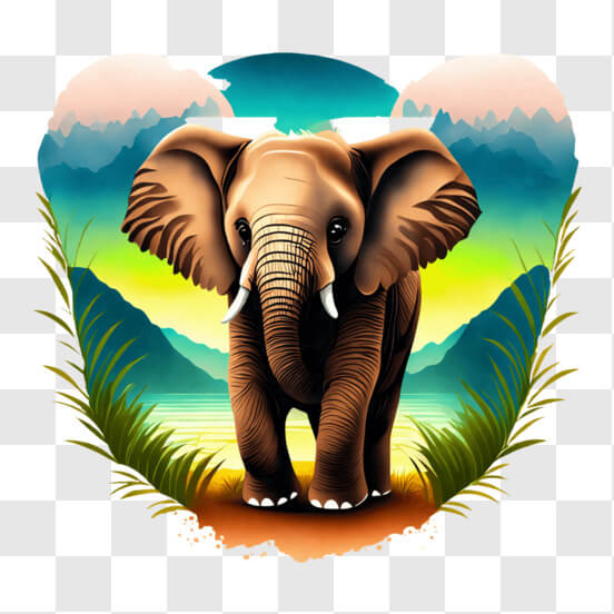 Download Heartwarming scene of two elephants with a baby PNG Online ...