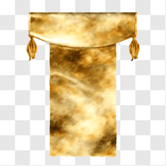 Download Golden Scroll with Ribbons - Artistic Decoration PNG Online ...