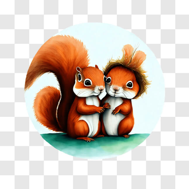 Download Squirrels in a Circle: Playful Animal Friends PNGs Online ...