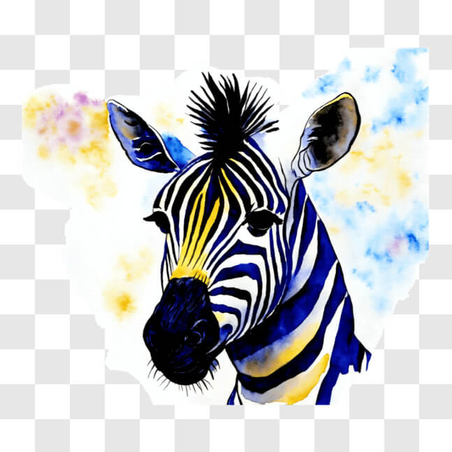 Download Colorful Zebra Artwork with African Map Silhouette PNGs Online ...