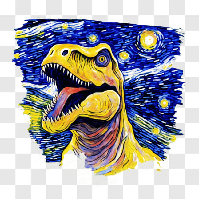 Download Night Sky with Dinosaur and T-Rex stock illustration by Daniel ...