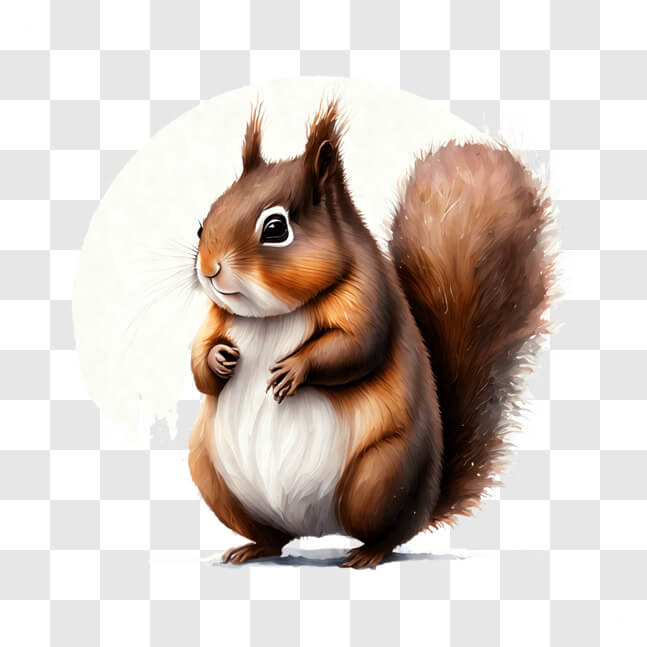 Download Squirrel Standing in Front of the Full Moon PNGs Online ...