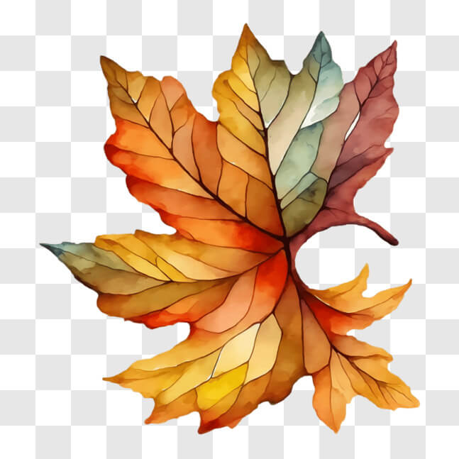 Download Colorful Maple Leaf Decoration PNGs Online - Creative Fabrica