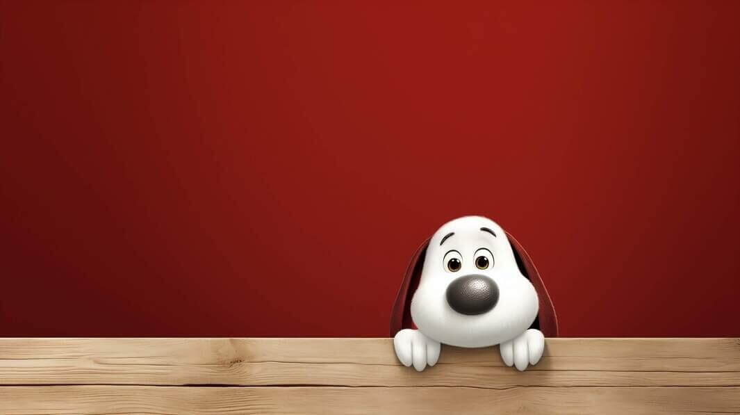 Download Cartoon Dog Peeking Over Wooden Table Backgrounds Online ...