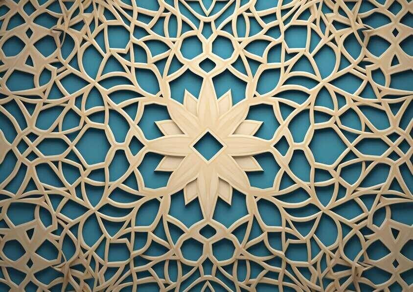 Download 3D Laser Cut Pattern on Blue Background Backgrounds Online ...