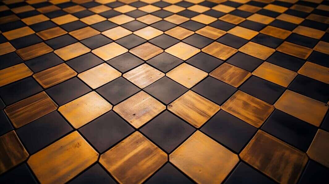Download Checkered Floor Pattern in Black and Brown Backgrounds Online ...