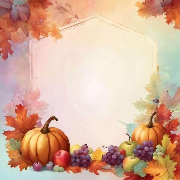 Download Thanksgiving-themed autumn background with pumpkins, apples ...