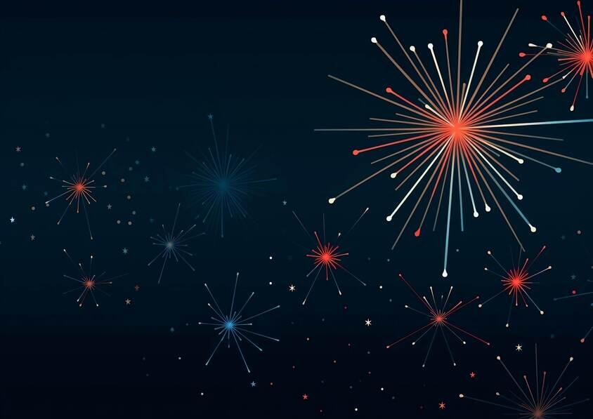 Download Colorful Fireworks Display in Dark Sky Backgrounds Online ...